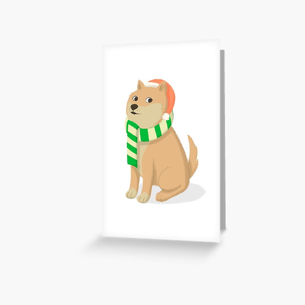 "Christmas Full Body Doge Meme " Greeting Card by IYOOVI | Redbubble