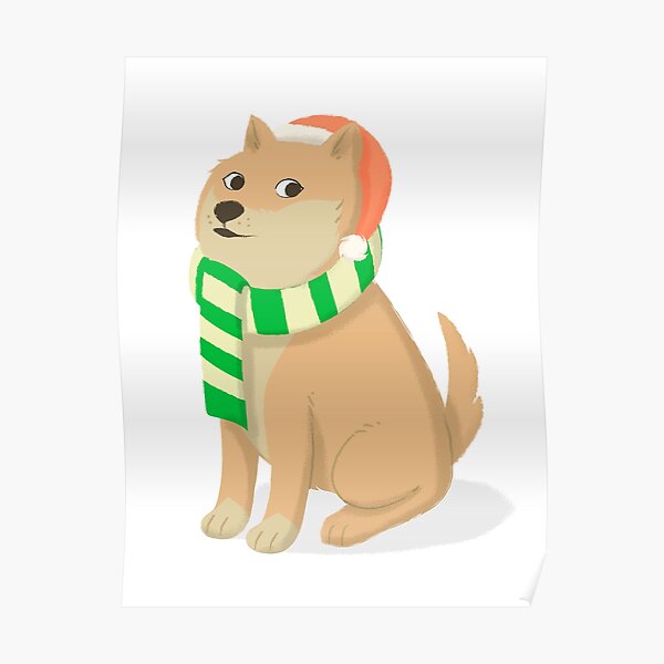 "Christmas Full Body Doge Meme " Poster by IYOOVI | Redbubble