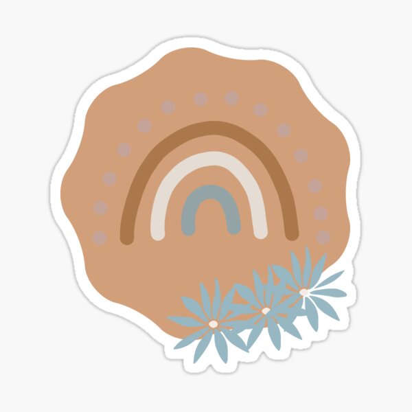 "Boho Rainbow Floral Blob" Sticker for Sale by andieartco | Redbubble