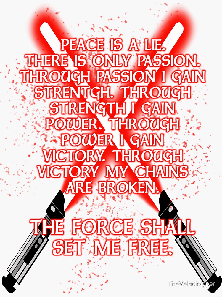 "Sith Code" Sticker for Sale by TheVelocirapper | Redbubble