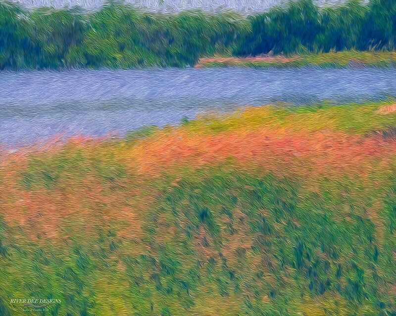 "Fruited Plain Beside The Pond" by RiverDeeDesigns | Redbubble