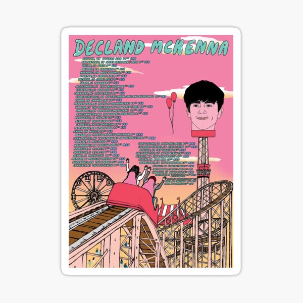 "Declan Mckenna Tour" Sticker for Sale by evonnebowe | Redbubble