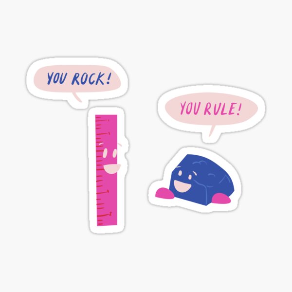 "You rock, you rule" Sticker for Sale by Aviksha | Redbubble