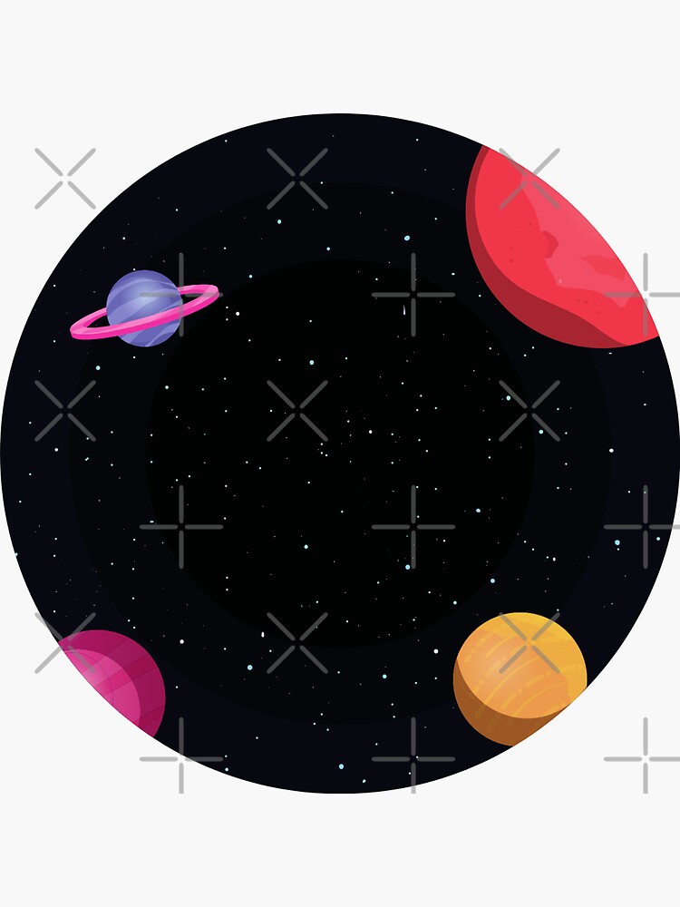"GALAXY PLANET - STICKER" Sticker by CHIBASTICKERS98 | Redbubble