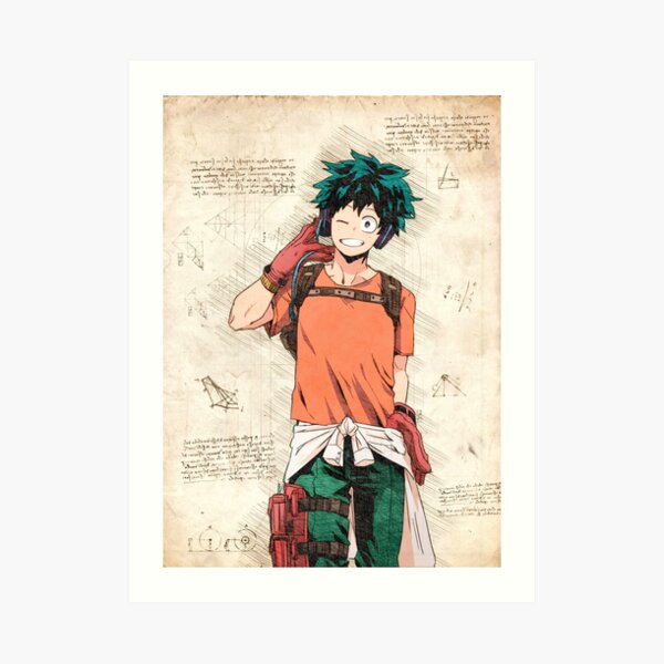 "My hero Academia - Izuku Midoriya - Deku vintage artwork" Art Print ...