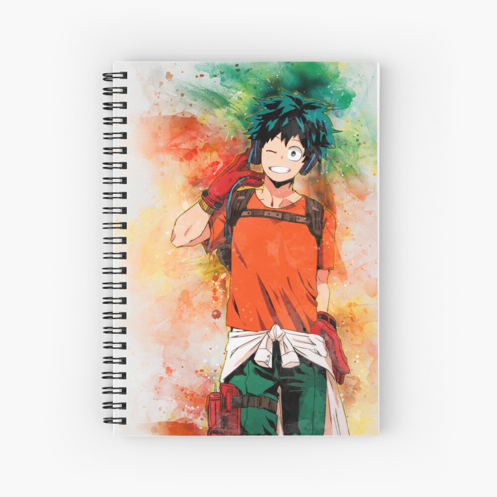 "My hero Academia - Izuku Midoriya - Deku watercolor artwork" Spiral ...