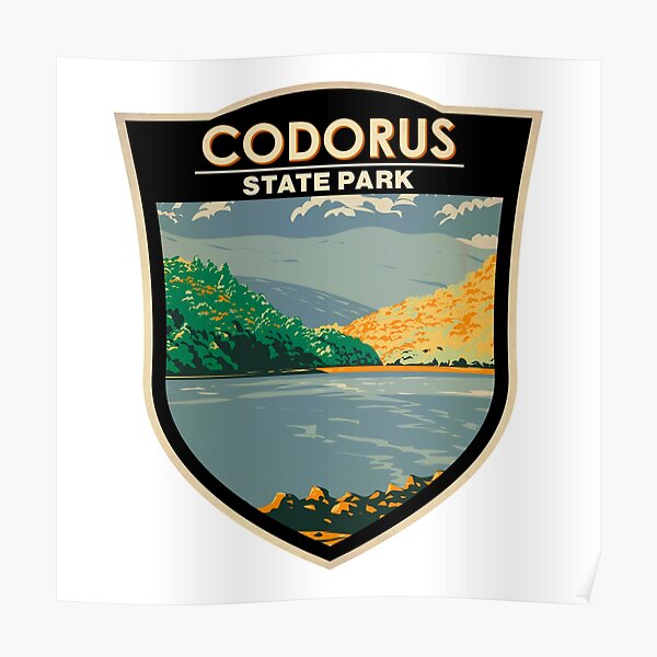 "Codorus State Park Pennsylvania Badge" Poster by KrisSidDesigns ...