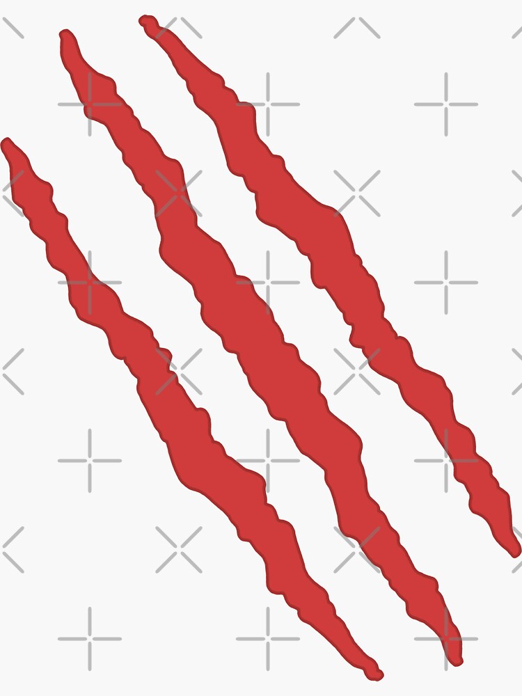 "Claw Marks Red" Sticker for Sale by Spoof-Tastic | Redbubble