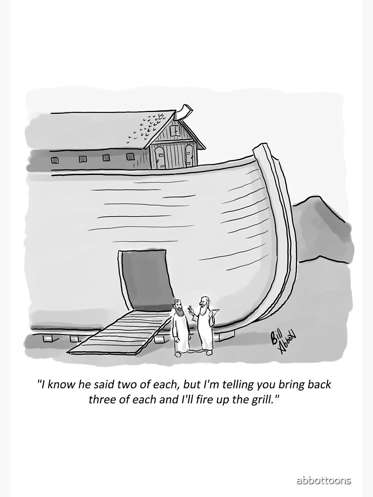 "Funny Noah's Ark Cartoon" Spiral Notebook for Sale by abbottoons ...