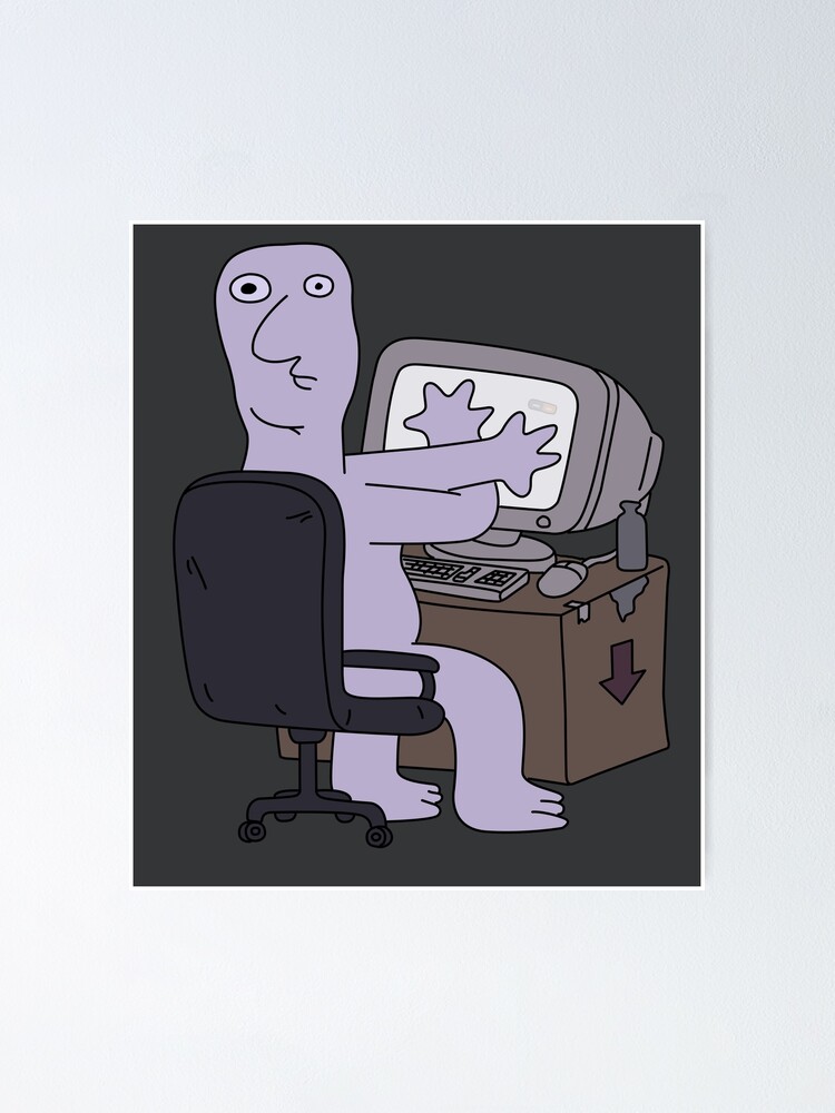 "SMILING FRIENDS - wall guy, Gleb, bliblie, Pim, Grim, Glep (author's ...