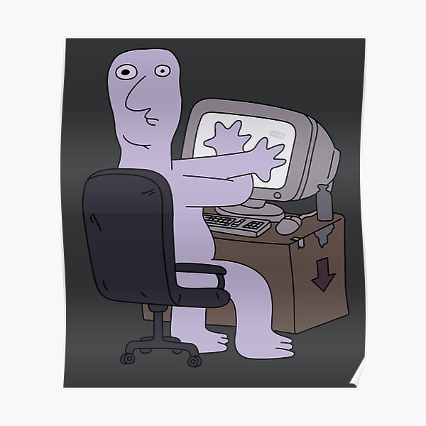 "SMILING FRIENDS - wall guy, Gleb, bliblie, Pim, Grim, Glep (author's ...