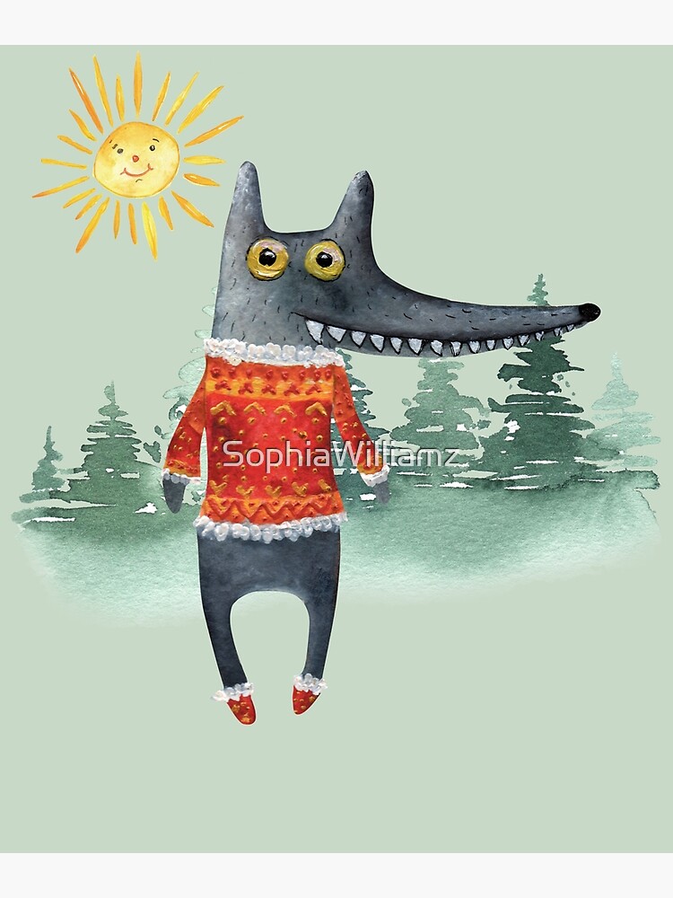 "Cute wolf in forrest and sunshine - succulent " Poster by ...