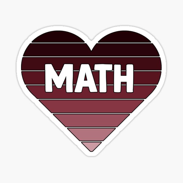 "I Love Math Heart" Sticker by vooART | Redbubble