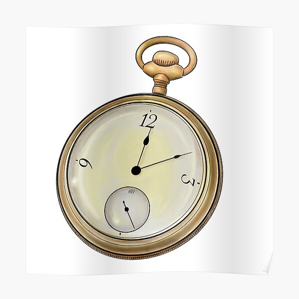 "Pocket Watch" Poster by MirandaOriginal | Redbubble