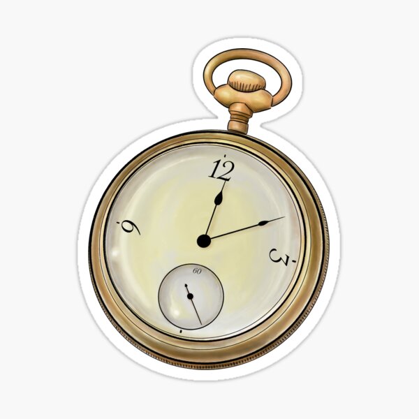 "Pocket Watch" Sticker by MirandaOriginal | Redbubble