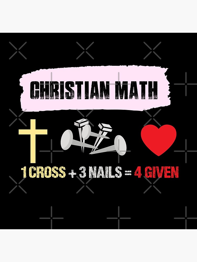 "Funny Christian Math Typography and Illustration " Art Print for Sale ...