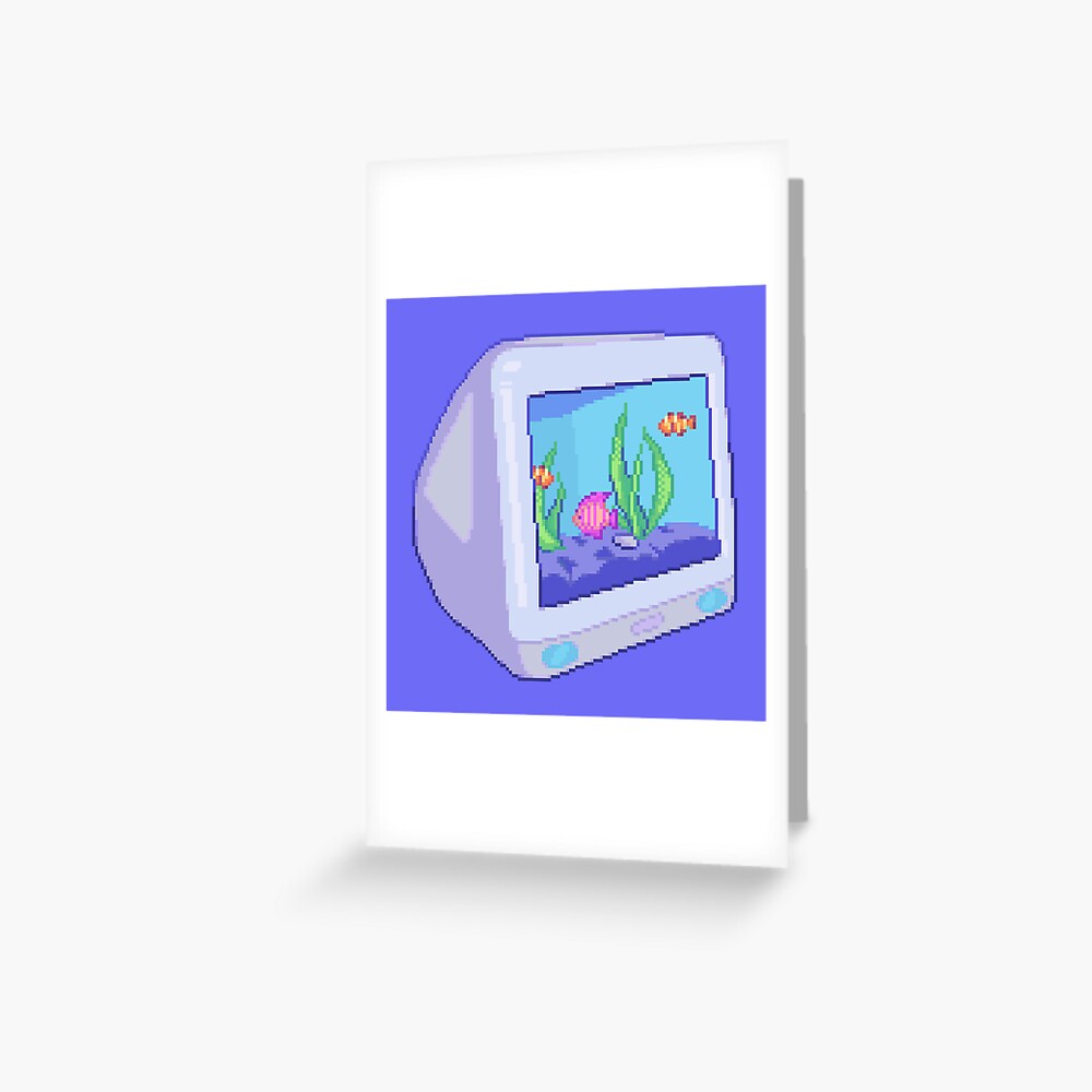 "Y2K aquarium screensaver" Greeting Card for Sale by jinxcode | Redbubble