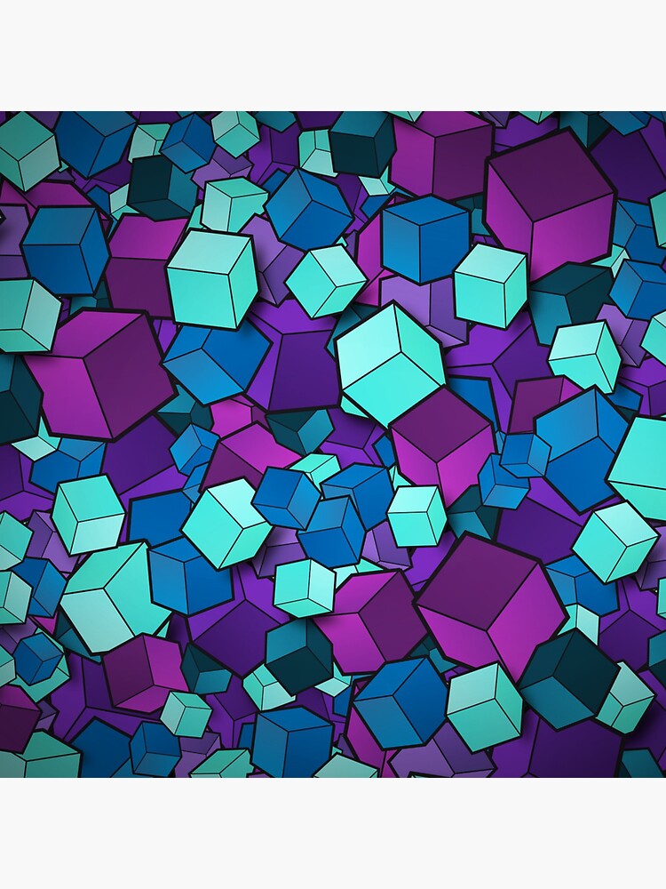 "Trippy Falling Boxes Pattern" Sticker for Sale by Richardl1993 | Redbubble