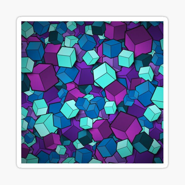 "Trippy Falling Boxes Pattern" Sticker for Sale by Richardl1993 | Redbubble