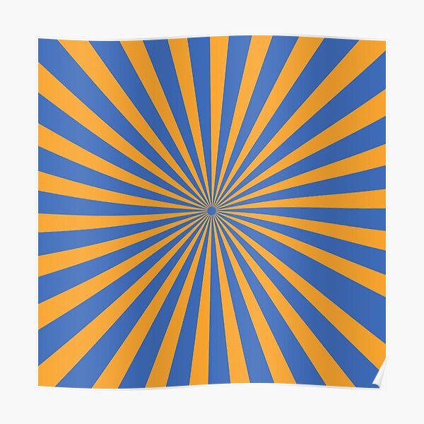 "Orange Blue Retro Sun Beam Solar Backdrop " Poster for Sale by Prawny ...