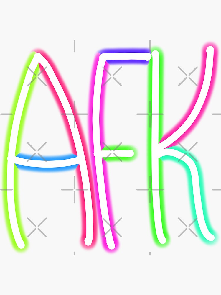 "AFK" Sticker for Sale by FickleandFancy | Redbubble