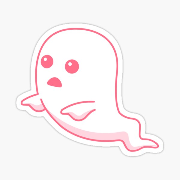 "Cute Rounded Ghost" Sticker for Sale by andyrooroo | Redbubble