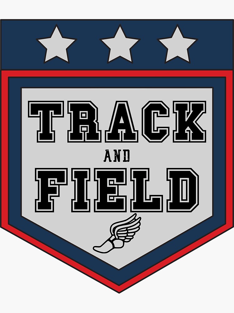 "Track and Field Run Jump Throw" Sticker for Sale by Cedarrue | Redbubble