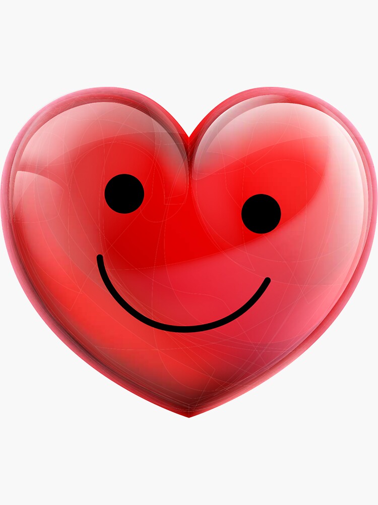 "Smiley Hart" Sticker by AuroraINM | Redbubble