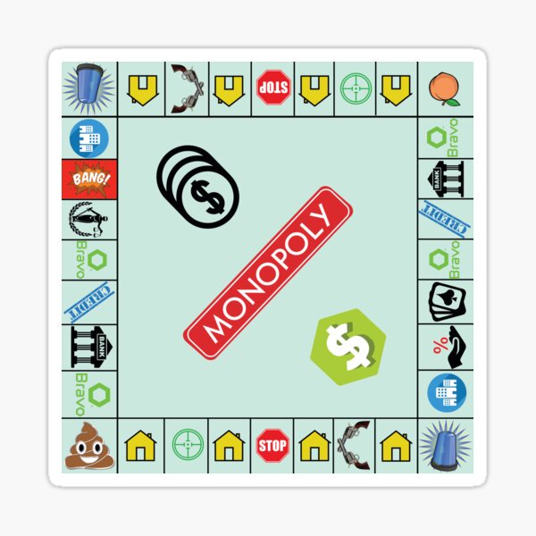 "Monopoly" Sticker for Sale by MirzaghaS | Redbubble