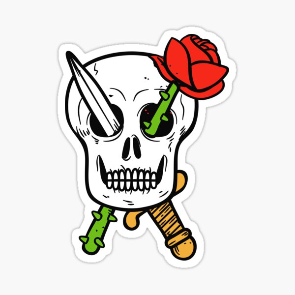 "skull face" Sticker by Mnouna | Redbubble