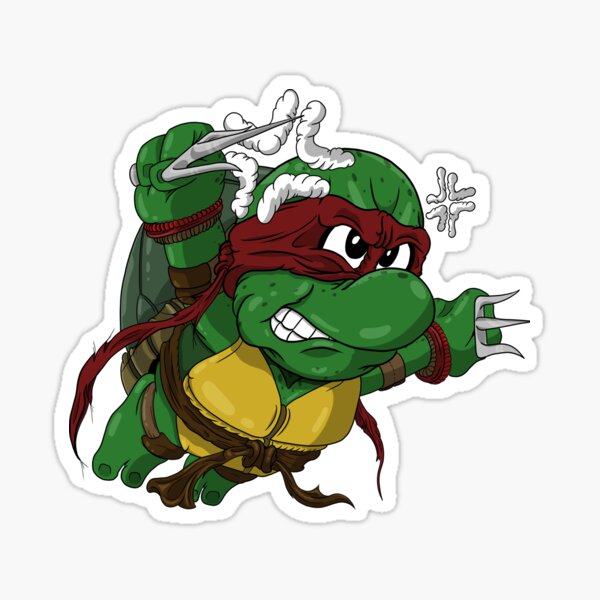 "Cowabunga Chibi Turtle Graphic" Sticker for Sale by Elder-Berry-Art ...