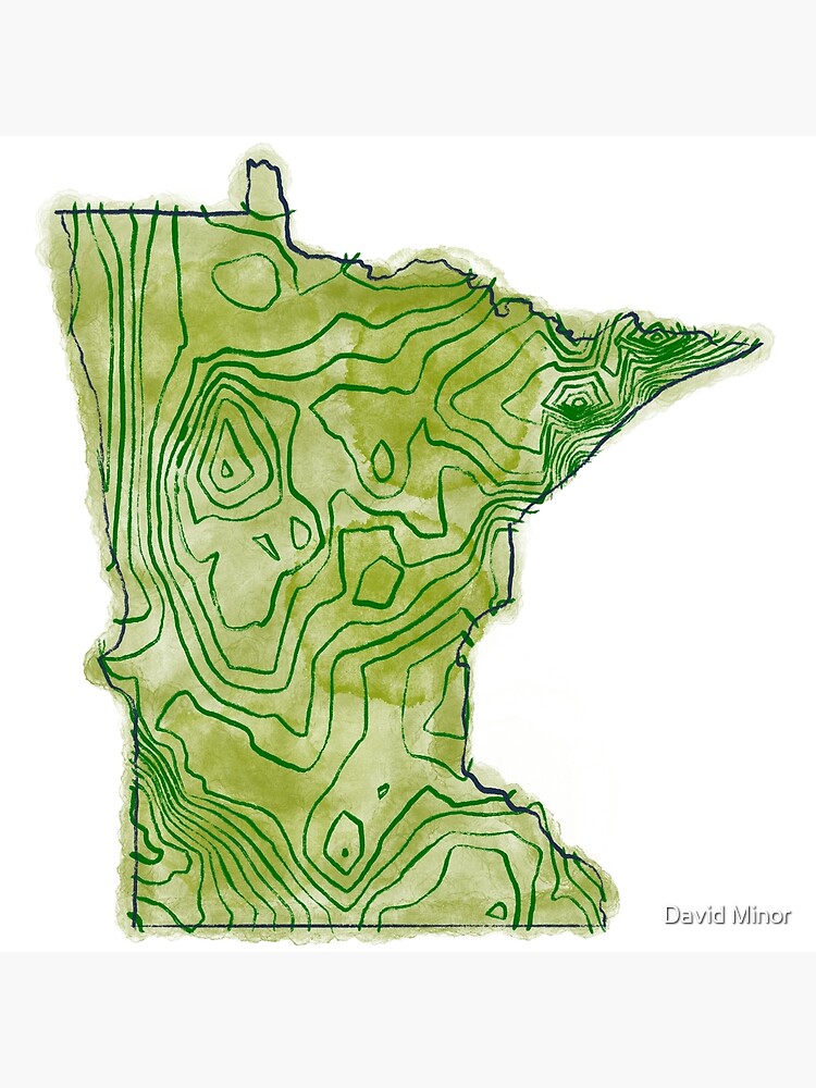 "Topography of Minnesota" Poster for Sale by davidpwminor | Redbubble