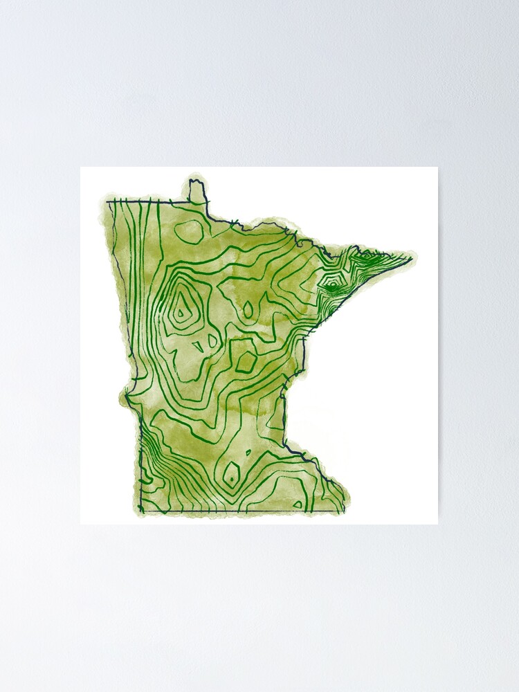 "Topography of Minnesota" Poster for Sale by davidpwminor | Redbubble