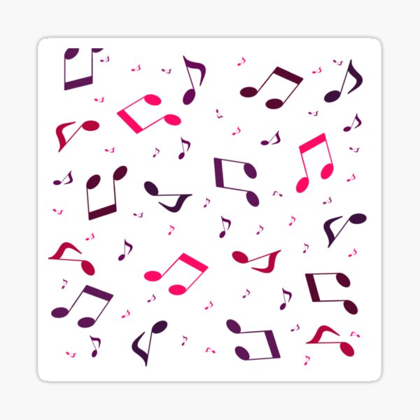 "Bright Colorful Music Notes" Sticker for Sale by ArticaDraganica ...