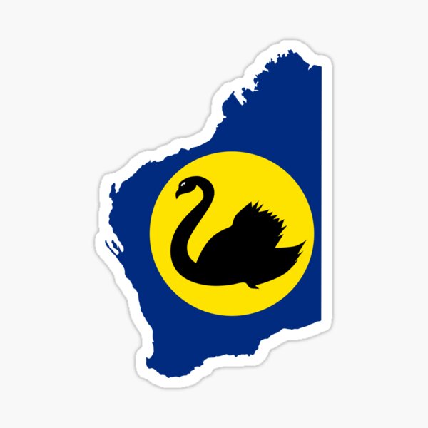 "Flag Map of Western Australia, Australia" Sticker for Sale by Shav ...