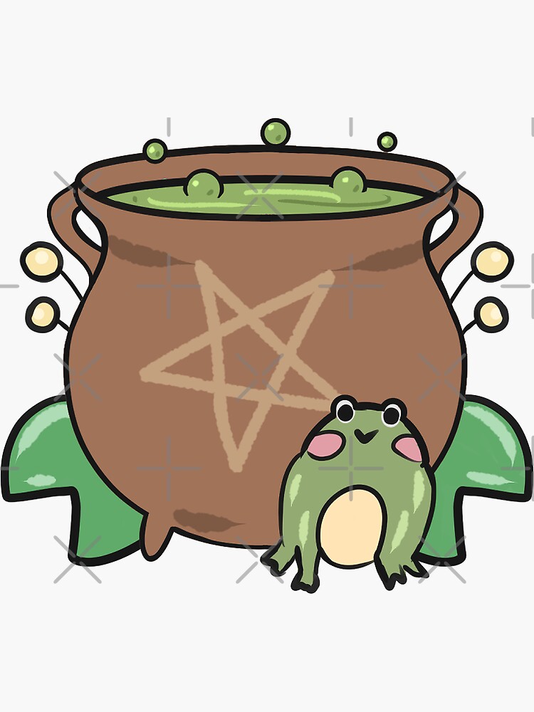 "Cauldron Frog" Sticker for Sale by JoeyPaintShop | Redbubble
