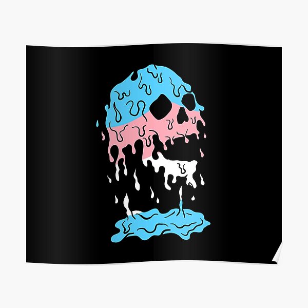 "Dripping Trans Pride Skull Transgender" Poster for Sale by kdiamond1 ...