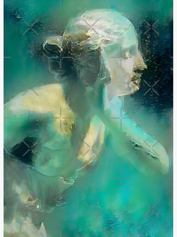 Póster «Antigua Roma Verde Esmeralda Oro Mármol Estatua griega Obra de arte abstracta, Estatua ...