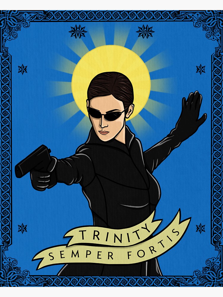 "Trinity Matrix Saint-Inspired Medieval Card" Sticker for Sale by ...