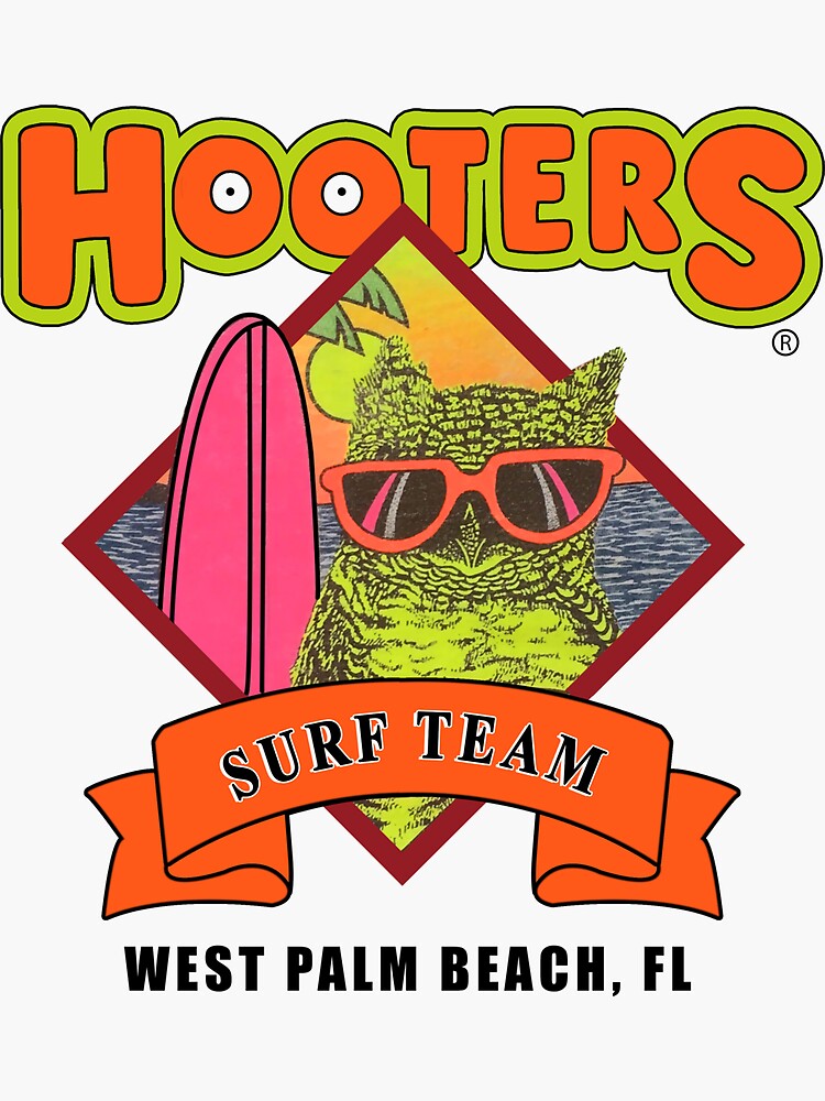 "Hooters Surf Team " Sticker by gamblinaml | Redbubble