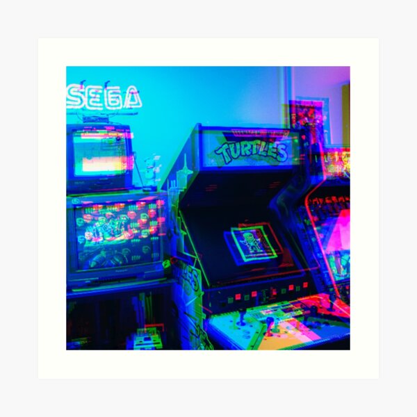 "90s Arcade Gaming Room" Art Print by Digitaldesigns3 | Redbubble