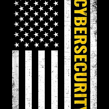 "Cybersecurity American Flag, cyber security" Art Board Print for Sale ...