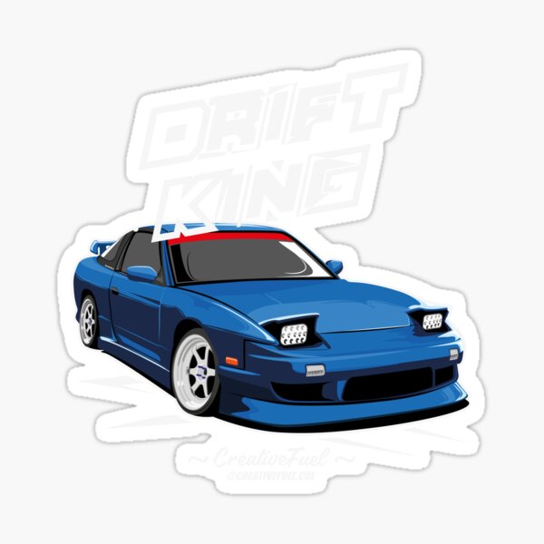 "drift king nissan 240sx" Sticker for Sale by creatiivefuel | Redbubble