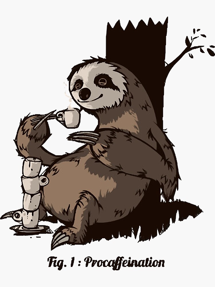 "Procaffeination " Sticker by mdbau | Redbubble