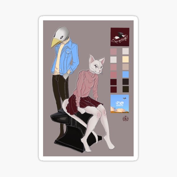 "Peebee and Anvil Cat" Sticker for Sale by CRCmerch | Redbubble