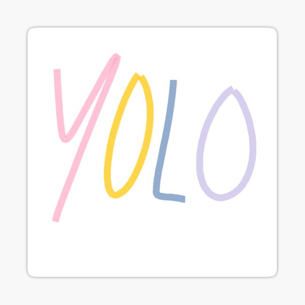 "YOLO Sticker" Sticker by TylerandMeghan | Redbubble
