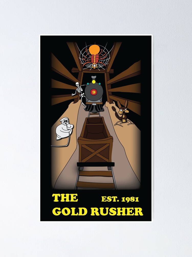 "The Gold Rusher est. 1981" Poster for Sale by Park-Paradise | Redbubble
