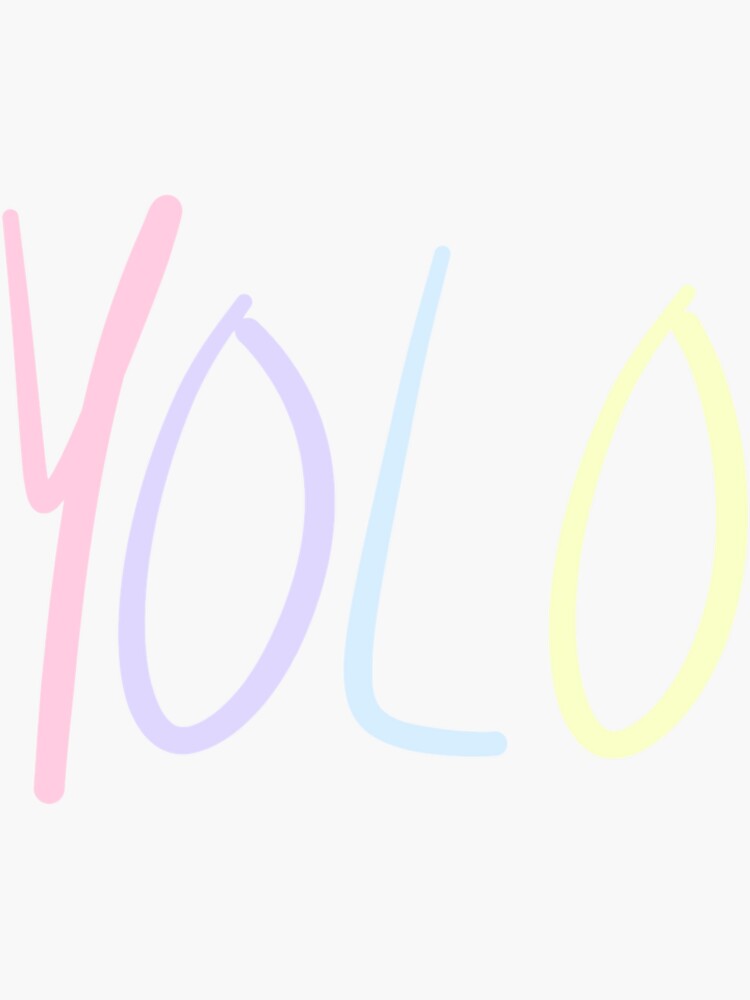 "YOLO" Sticker for Sale by TylerandMeghan | Redbubble