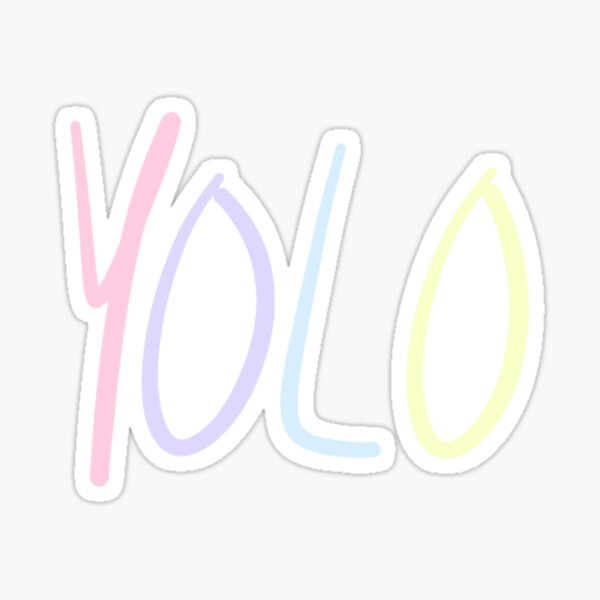 "YOLO" Sticker for Sale by TylerandMeghan | Redbubble