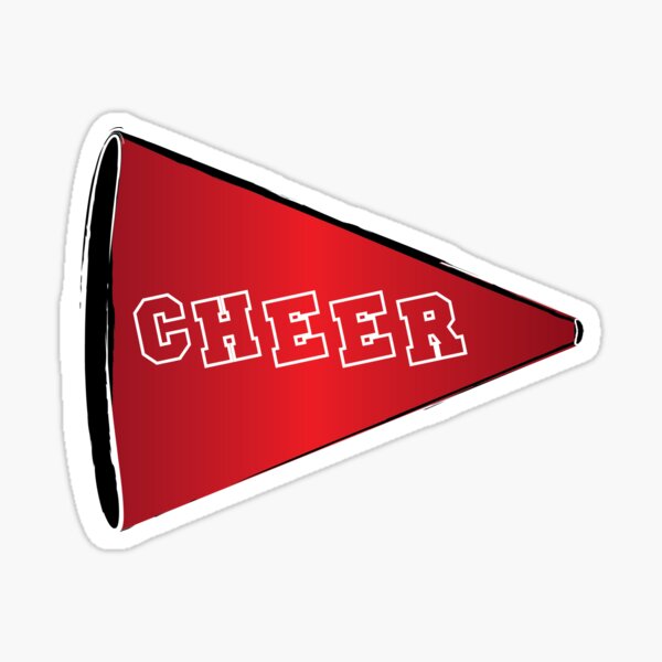 "Cheer Megaphone" Sticker for Sale by pilotof727s | Redbubble